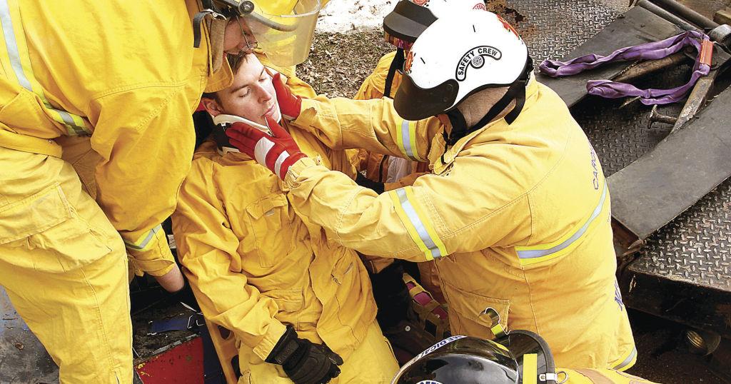 Race track fire crews practice for disaster