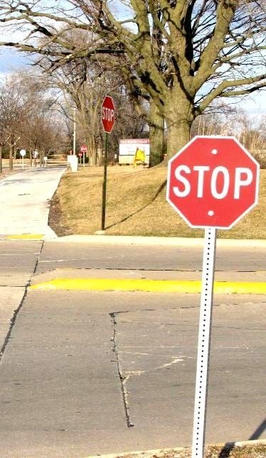 Bike path stop signs aren't enforceable