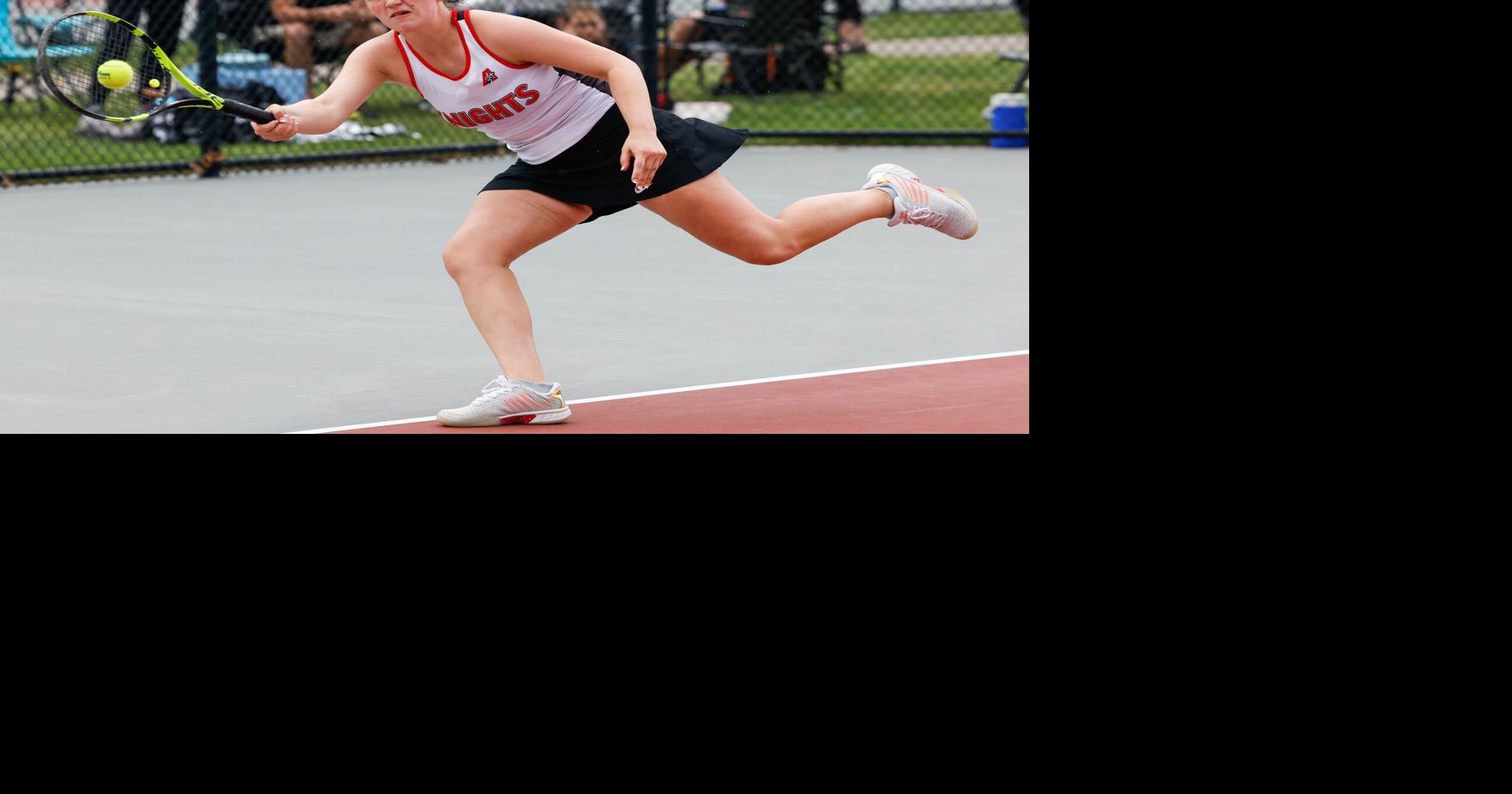 Iowa state girls tennis: Knights tandem upsets top seed, guaranteed medals