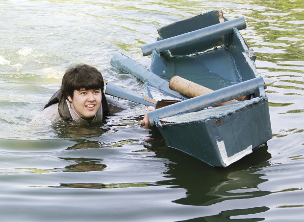 Cardboard engineers test out their designs