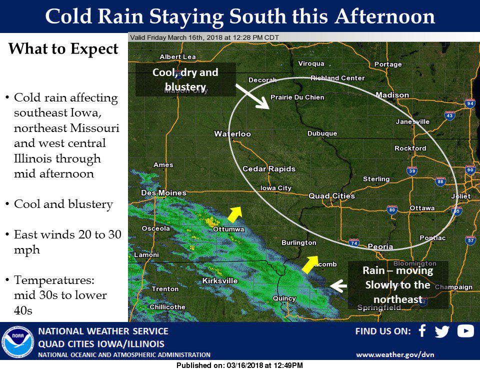 Noon update: Rain, freezing rain later tonight