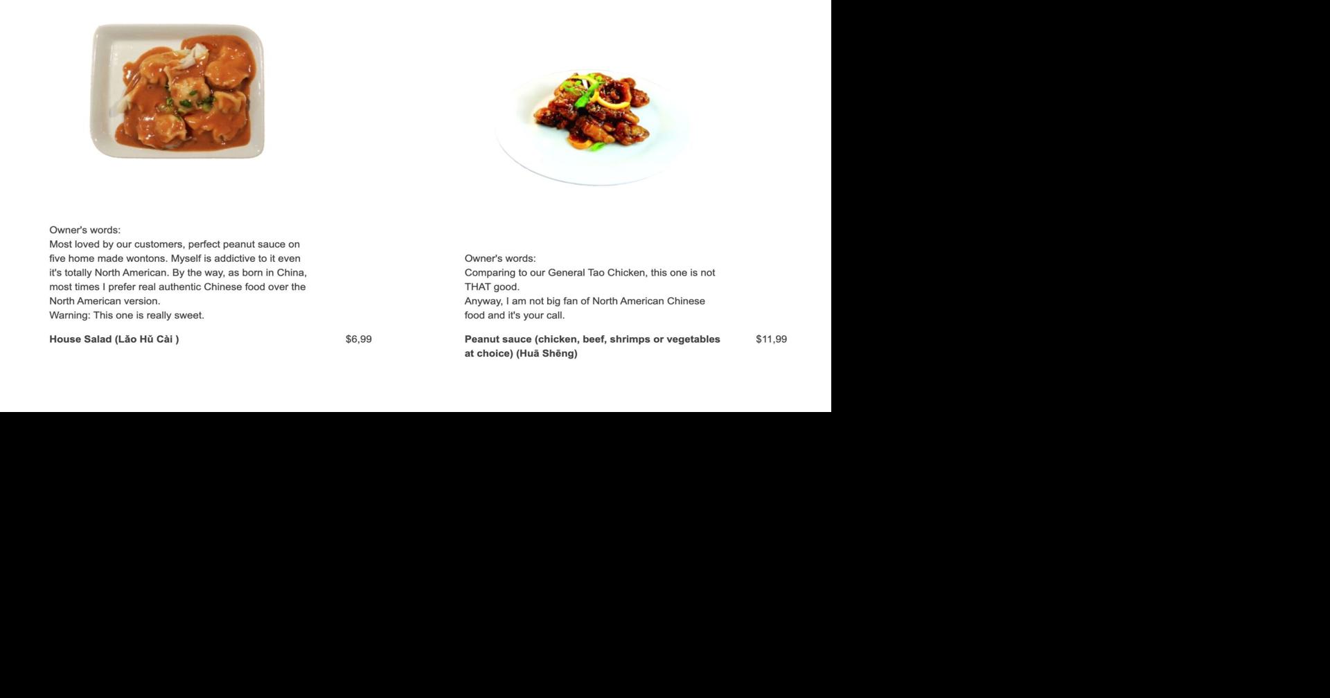This restaurant's menu offers bluntly honest descriptions of the dishes