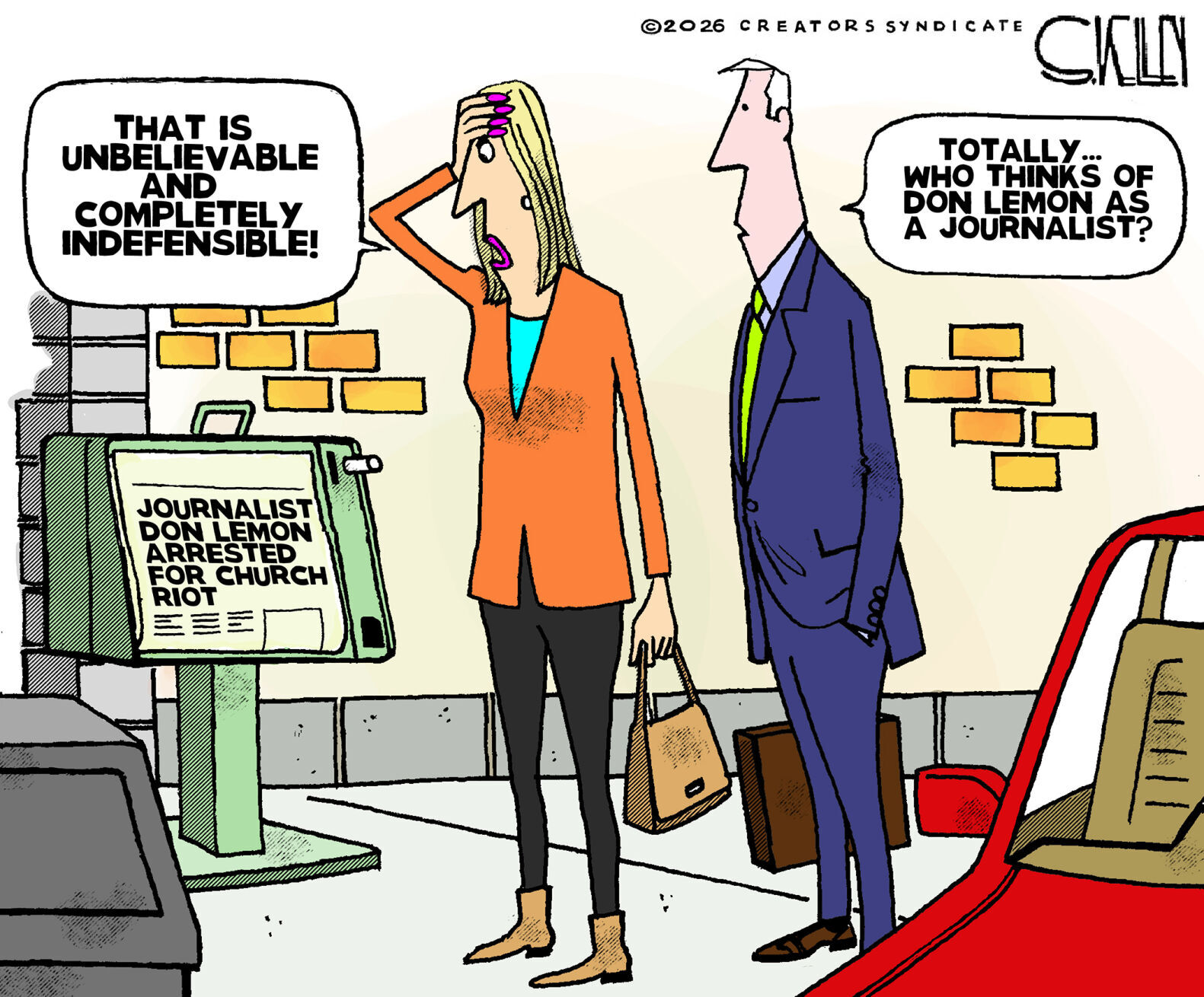 7 political cartoons dissect the arrest of Don Lemon