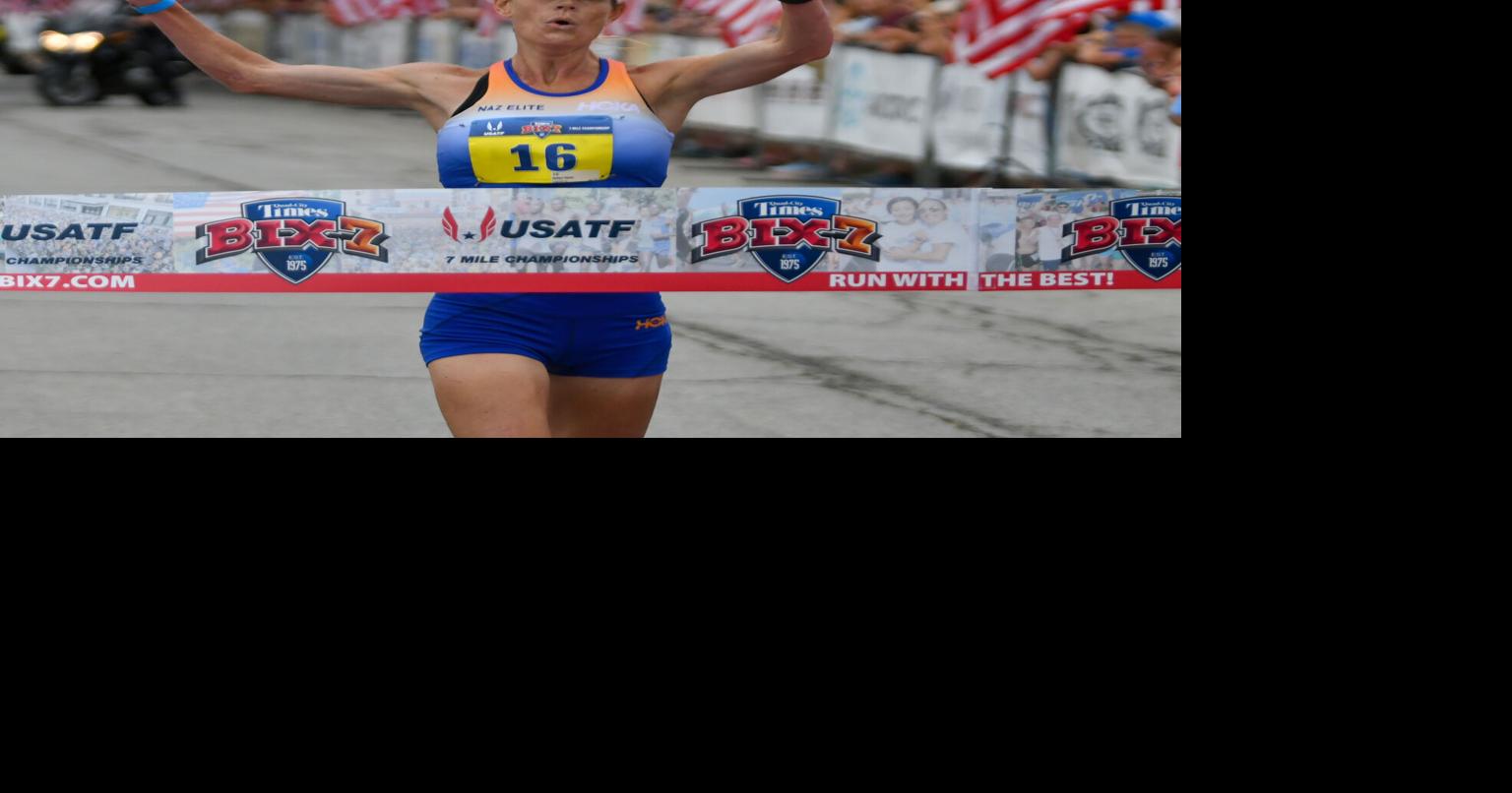 Kellyn Taylor tops teammate for American championship at QC Times Bix 7