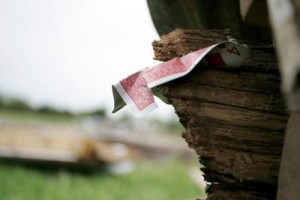Tornado leaves its calling card embedded in wood