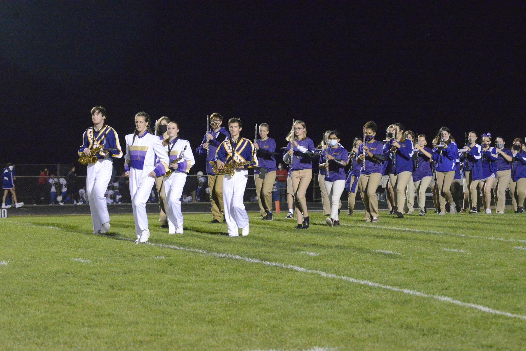 Photos: Muscatine High School Mighty Muskie marching band (Oct. 9, 2020)