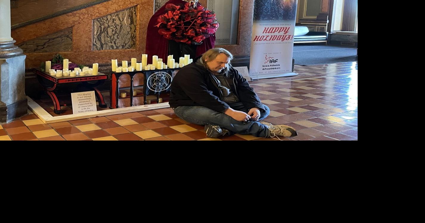 Satanic Temple display vandalized at Iowa Capitol