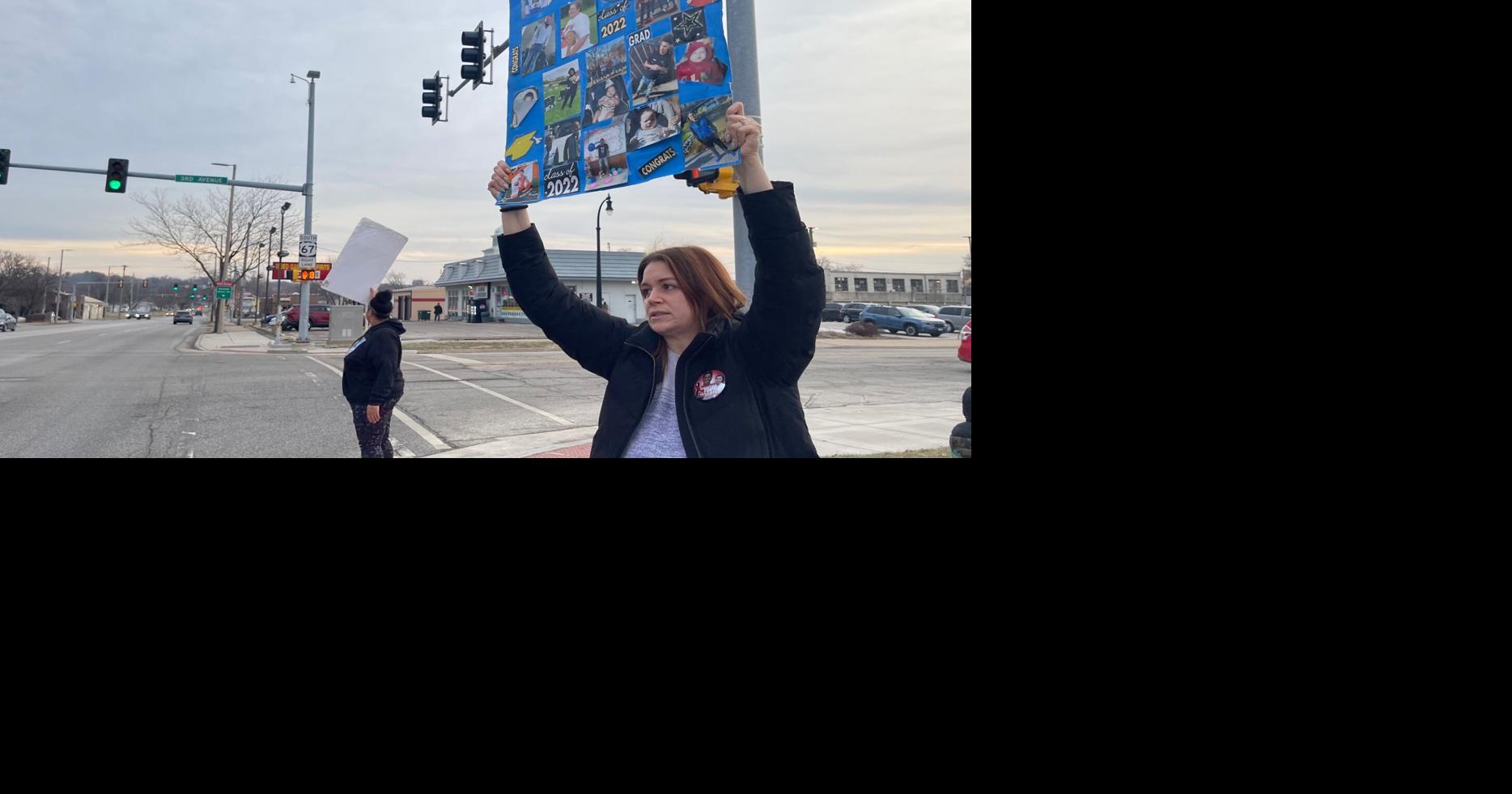Woman protests for justice for a young man she didn't know