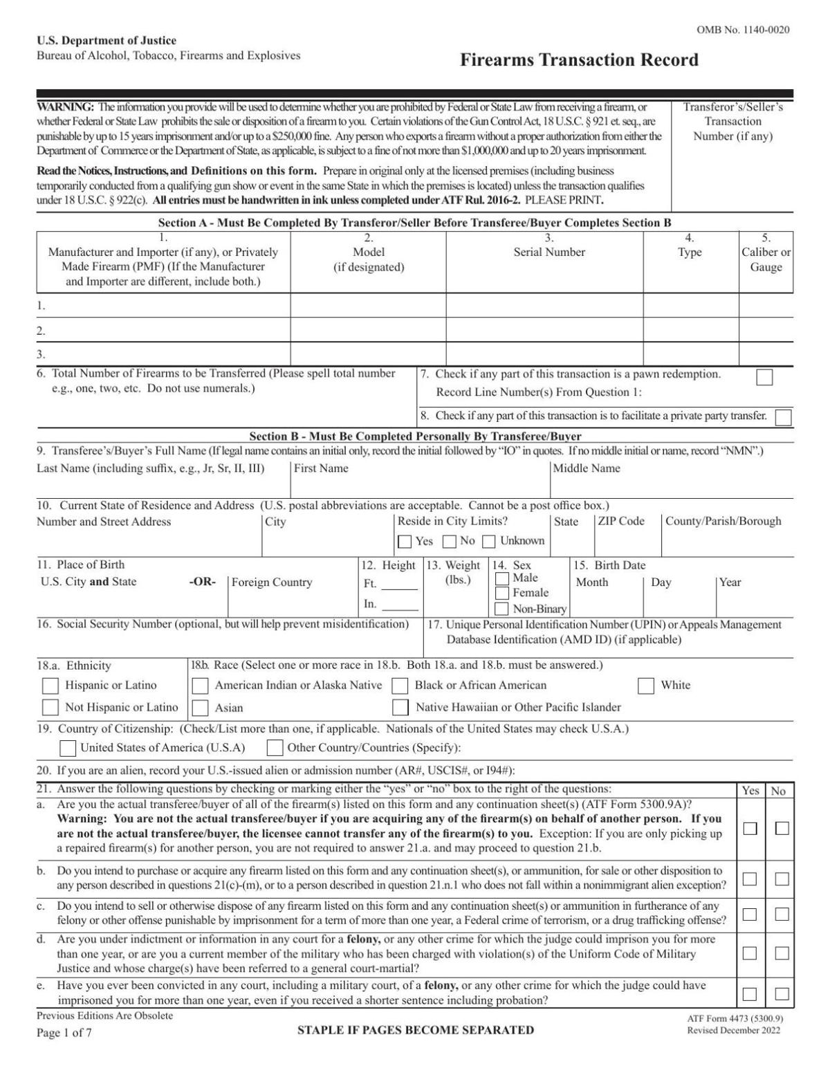 Davenport man charged with lying on ATF form to purchase firearms