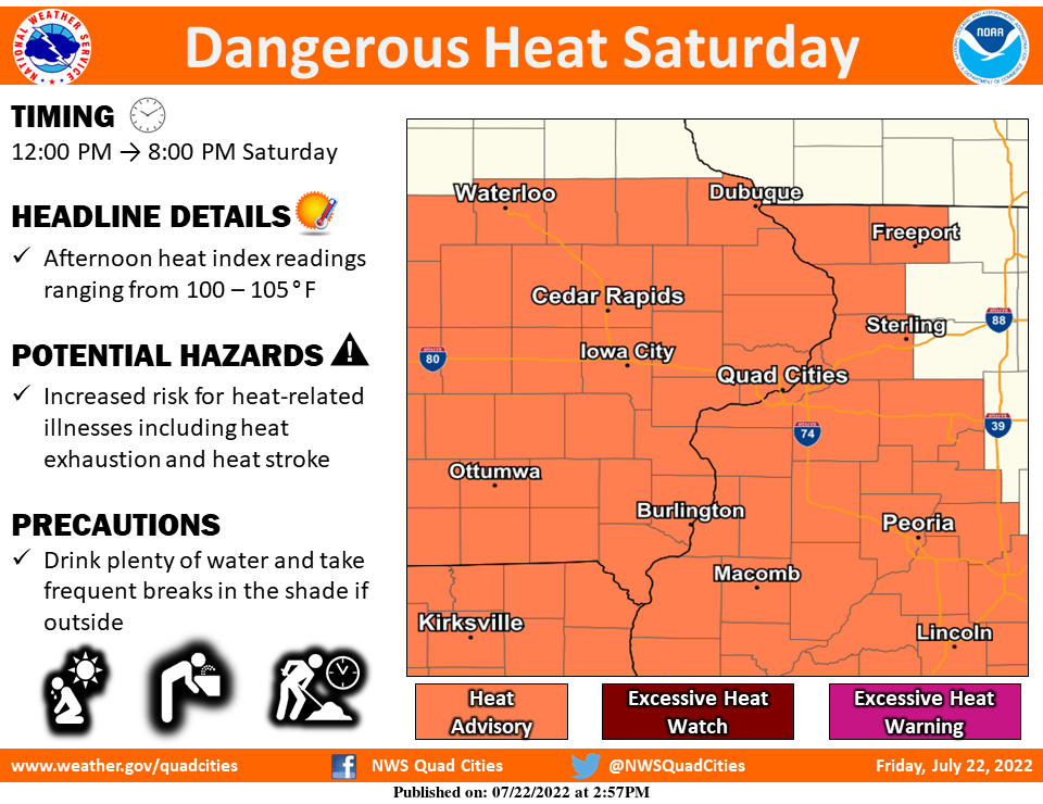 Heat advisory in effect for Saturday, but cooler weather on the way for ...