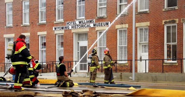 Photos: Fire in Wyoming, Iowa