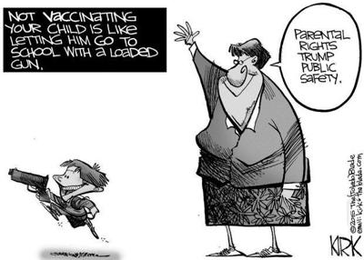 Cartoon distorts measles outbreak