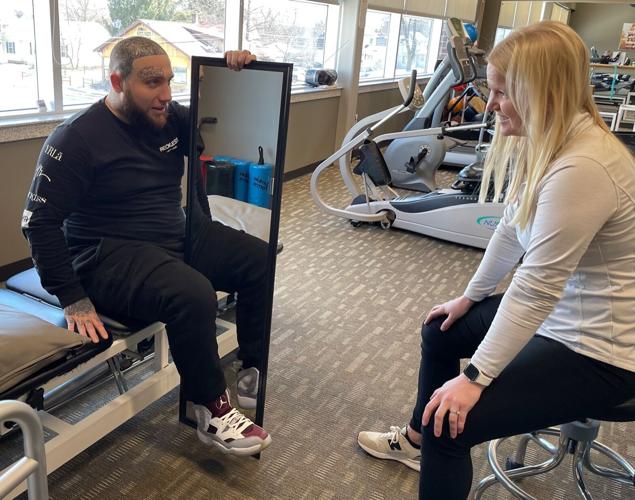 Derek Oldfather lost most of his left leg, but not his determination