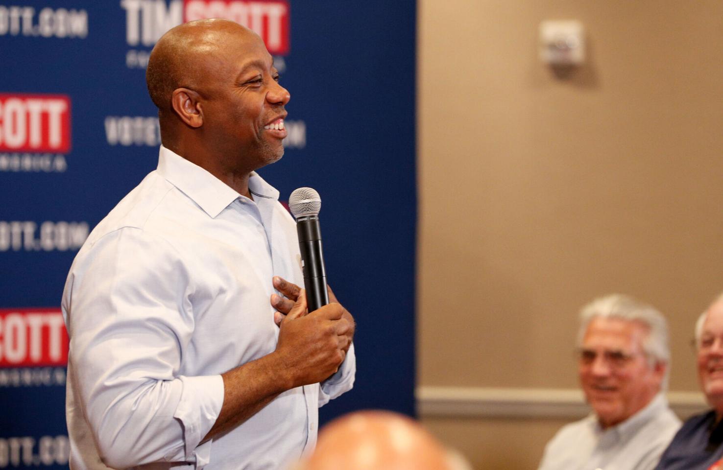 South Carolina Senator Tim Scott holds a town hall meeting to talk ...