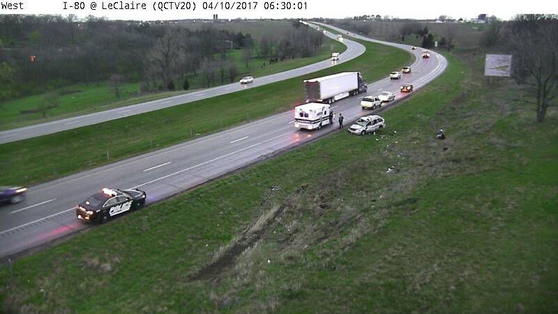 3 hurt in I-80 crash near LeClaire