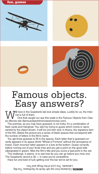 Famous objects. Easy answers?