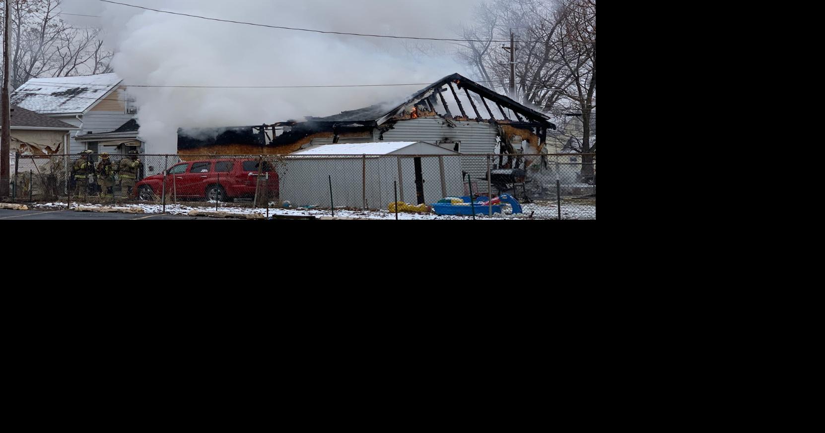 Crews respond to garage fire in Moline, roof of building collapses