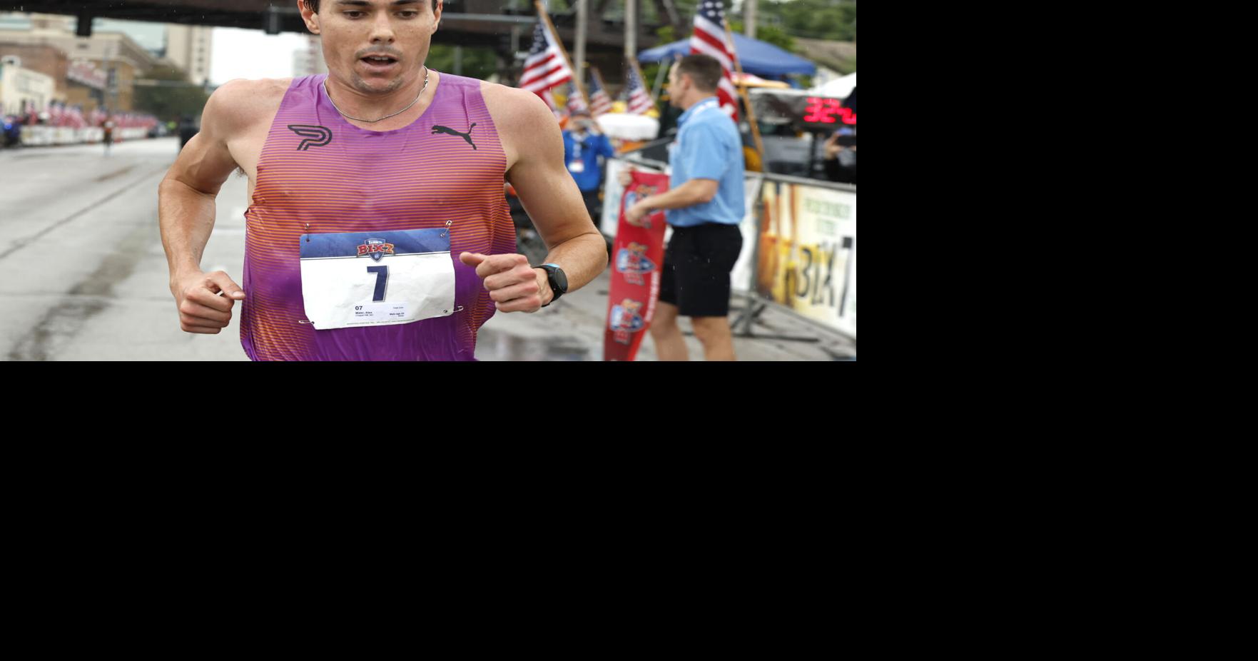Alex Maier runs the fastest American time ever in Bix 7 win