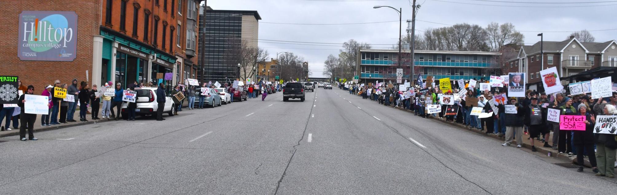 Photos from Saturday's Hands Off protest in Davenport