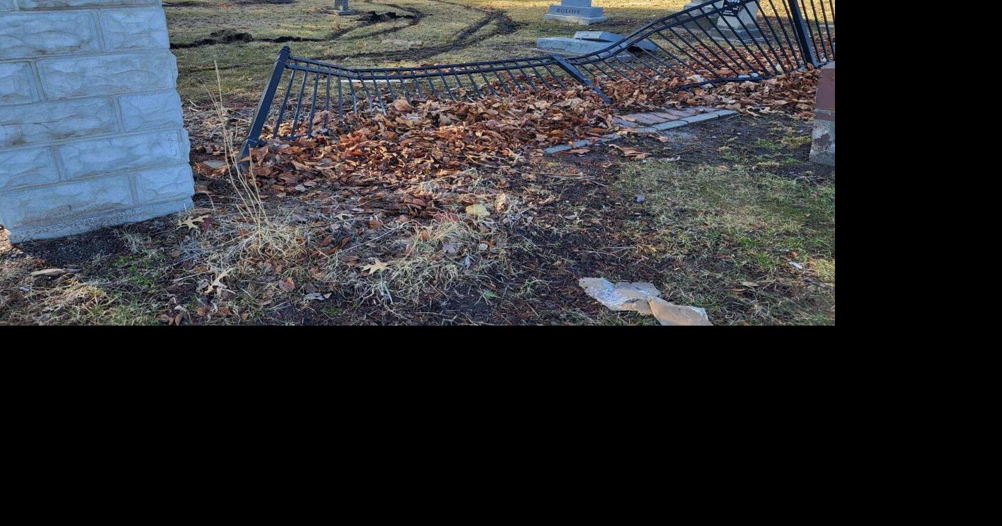 Damage at Davenport's City Cemetery