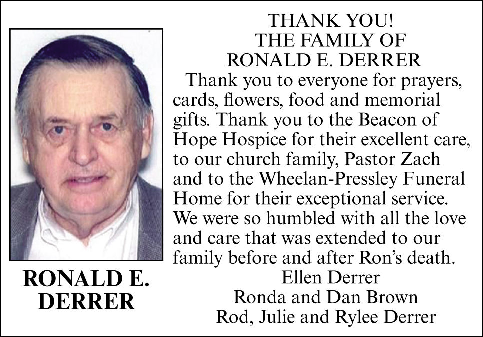 RONALD E. DERRER