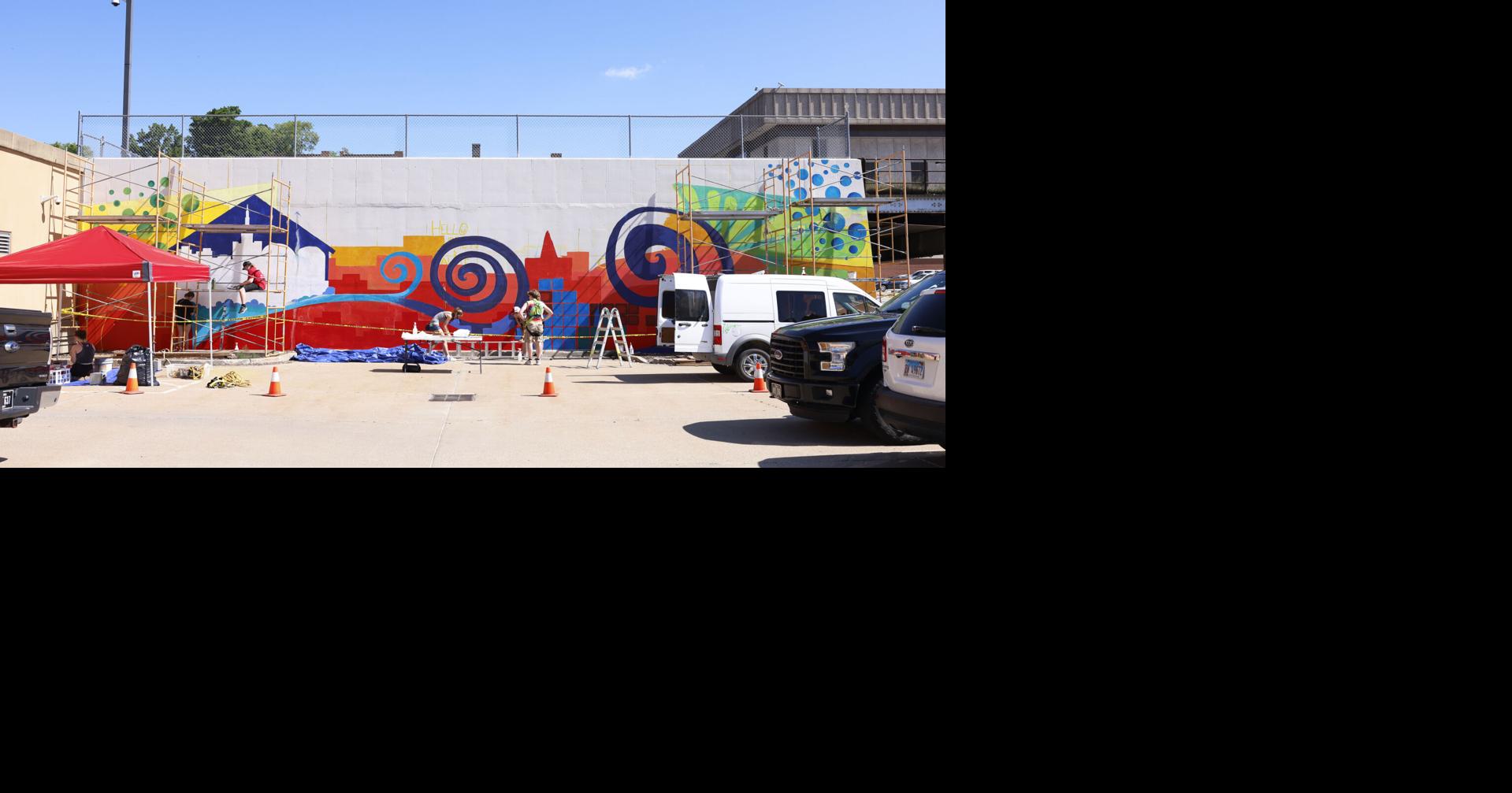 Good Neighbor Project mural painted by QC Arts students