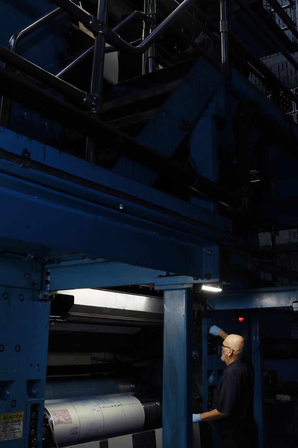 Quad-City Times printer's last newspaper printing run