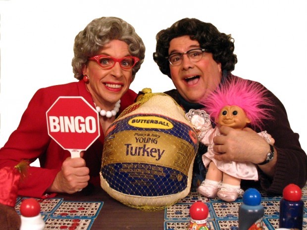 Pair of actors delight in playing women in a comedy about Bingo