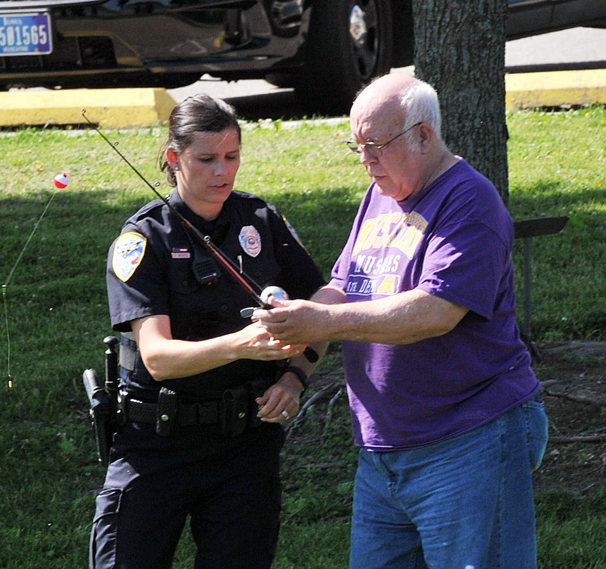 Muscatine Police fish with clients from Optimae Life Services