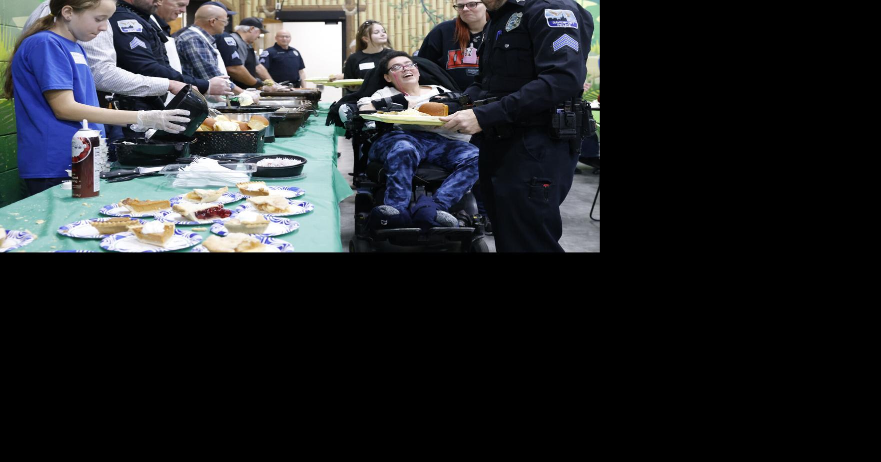 avenport Police Thanksgiving dinner to Empowering Abilities