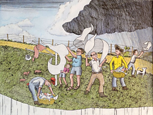 Artist Arthur Geisert weathering the storms