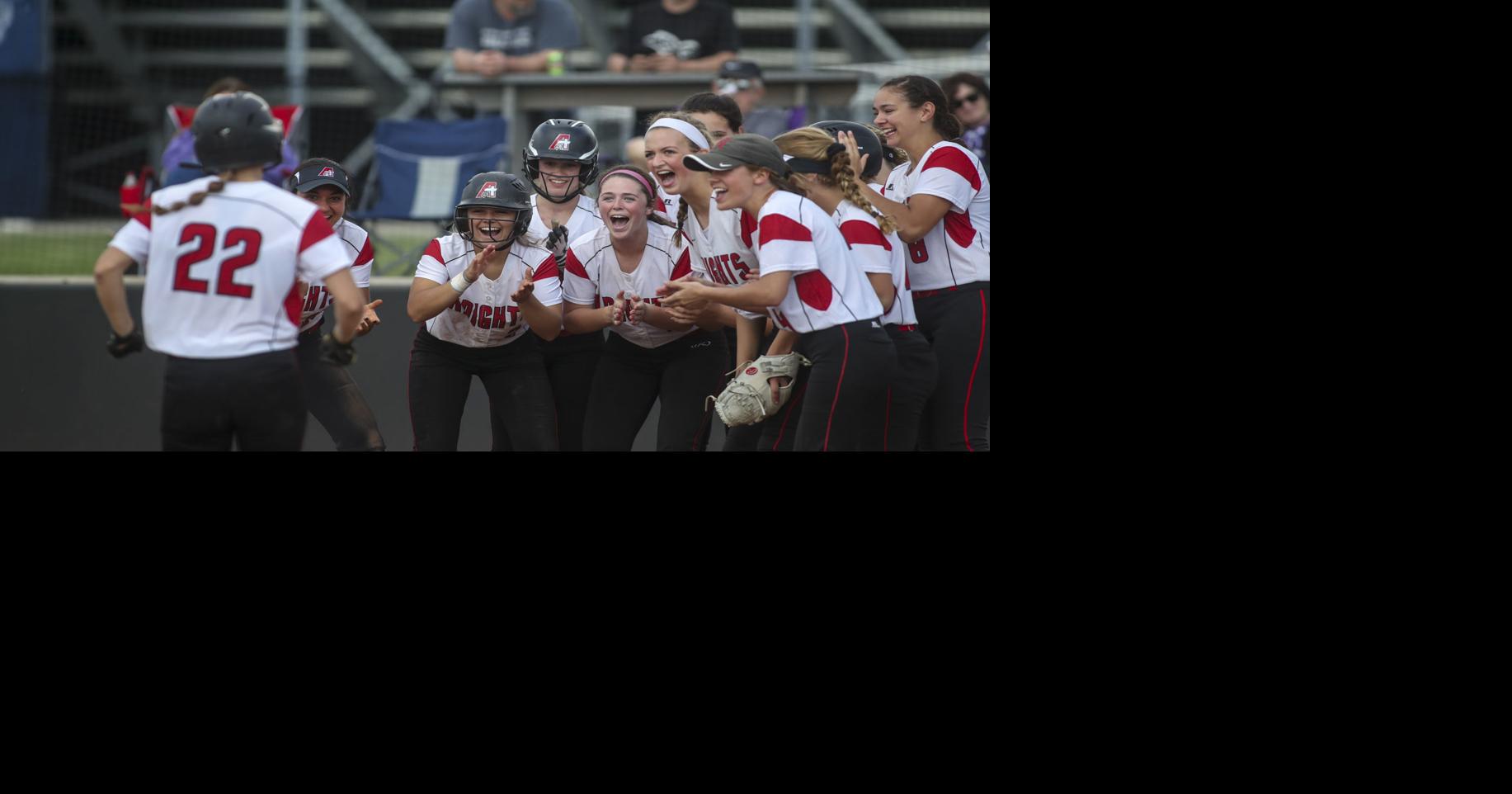 Photos: Assumption softball sweeps Burlington in doubleheader