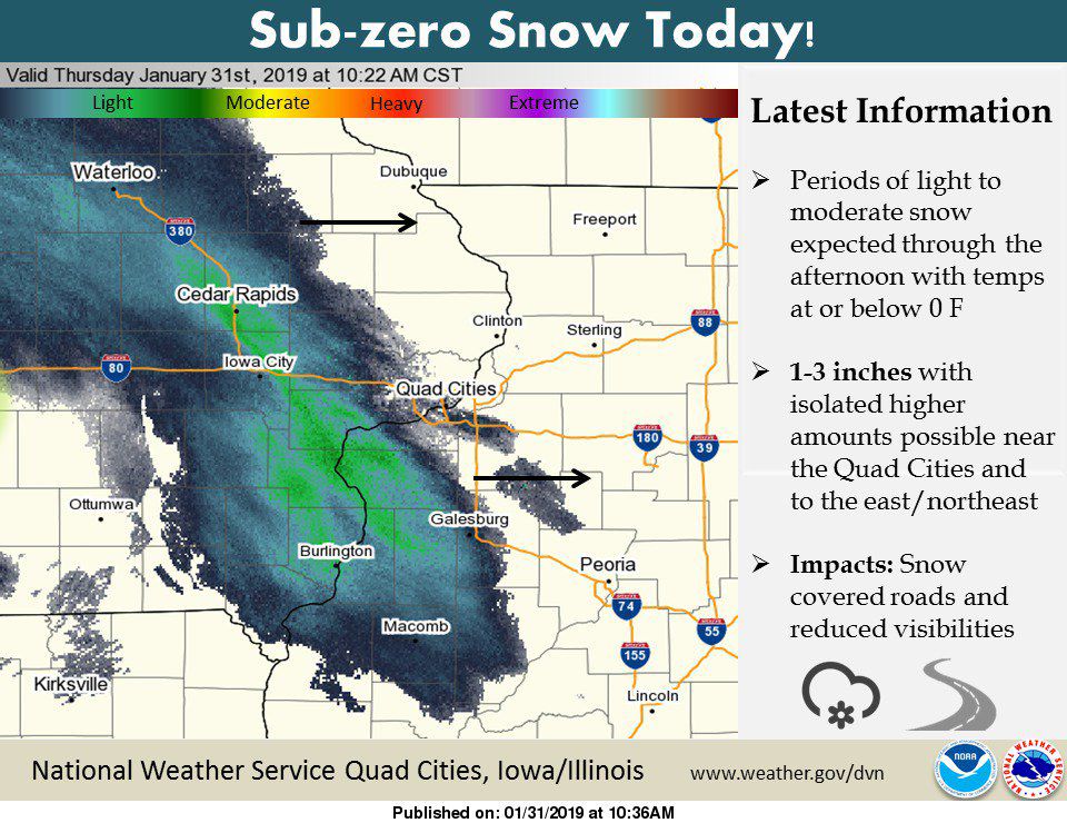 Noon update: Record low temp; snow likely later today | Local News ...