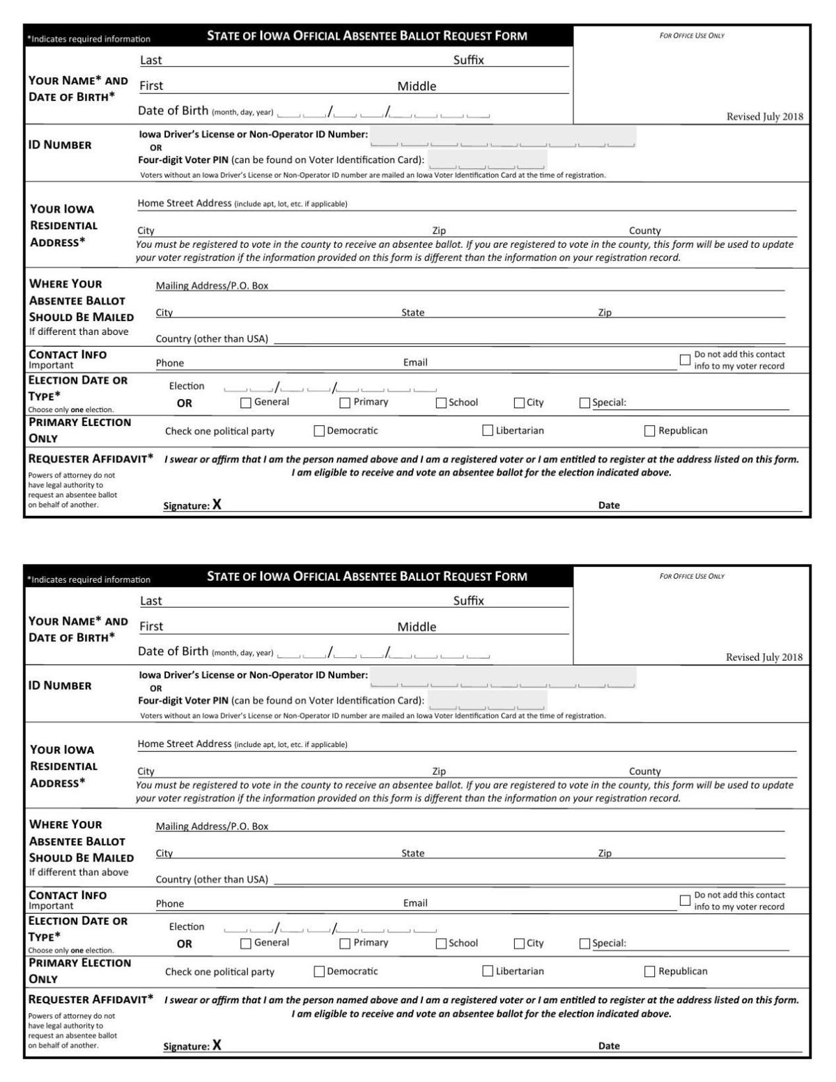 Early voting in Iowa begins today