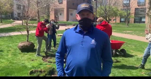 Augustana planting trees