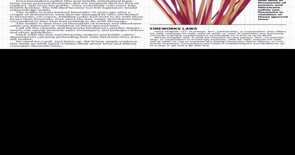 Stop the fireworks charade