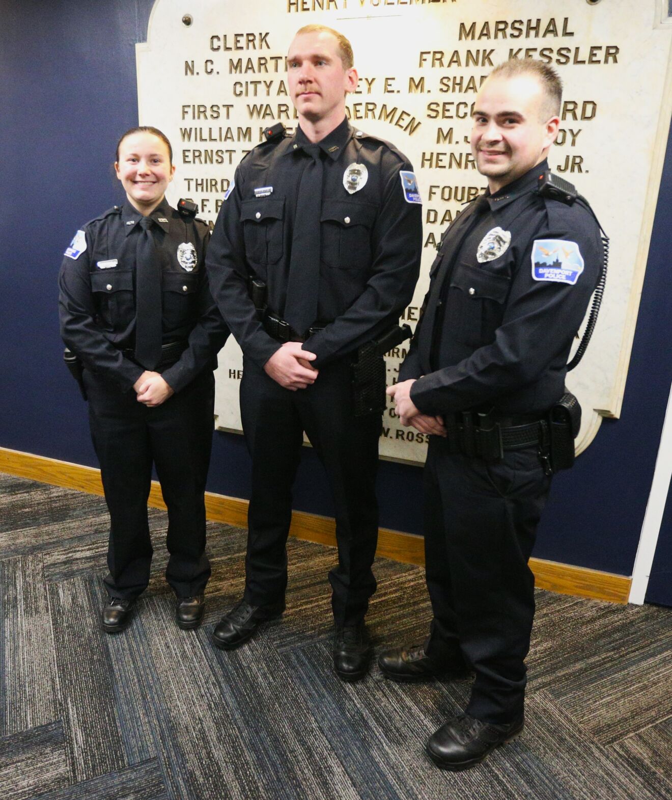 Three new Davenport police officers sworn in at Wednesday's city ...