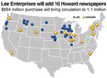 Lee Enterprises acquires 16 daily newspapers