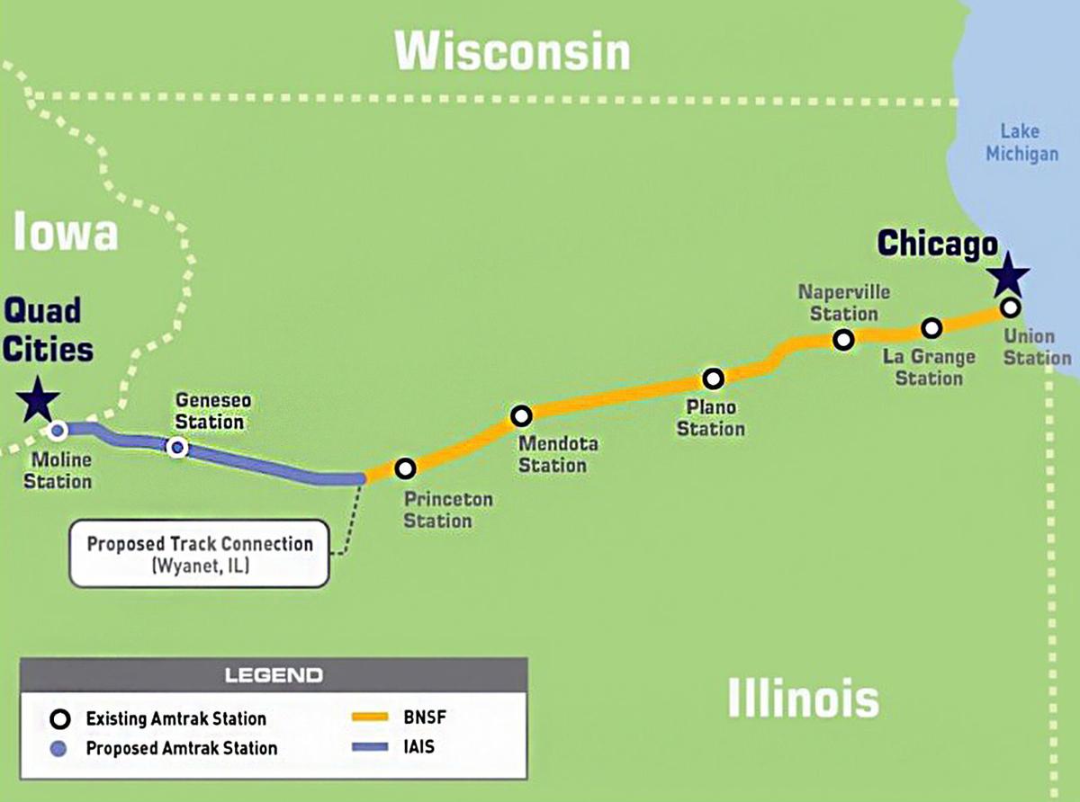 Illinois capital bill dedicates $225M to Moline-to-Chicago passenger ...