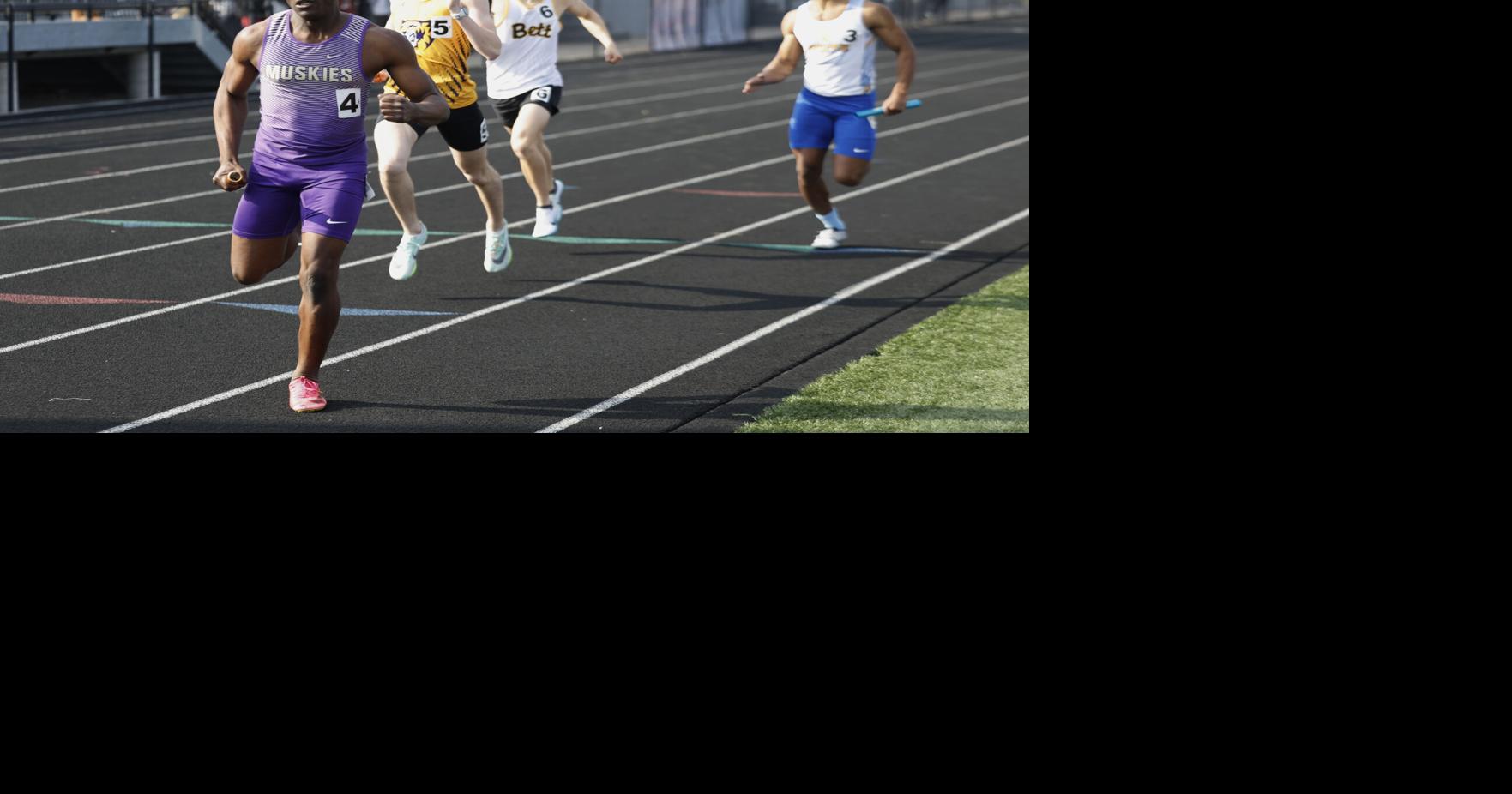 Muscatine's Kayvion Hodges is proving good at track, too