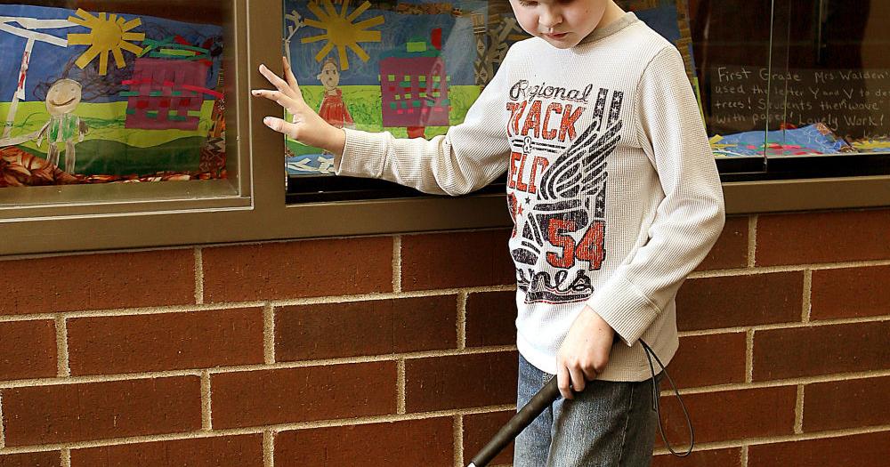 Blind, autistic 7-year-old creates art to music, emotions