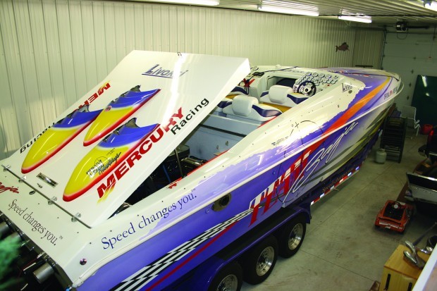 GOT TRIPLE, SUPERCHARGED ENGINES? Mike Ohrt’s 42-foot Baja does