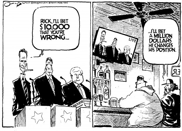 Caucus candidate editorial cartoons