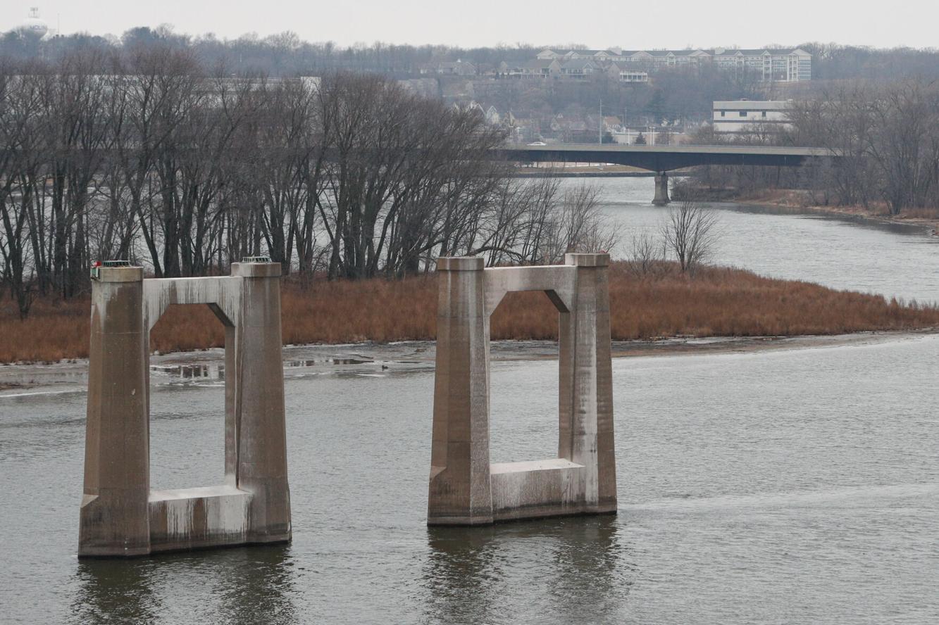 Watch the Department of Transportation webcam of old I-74 bridge demolition