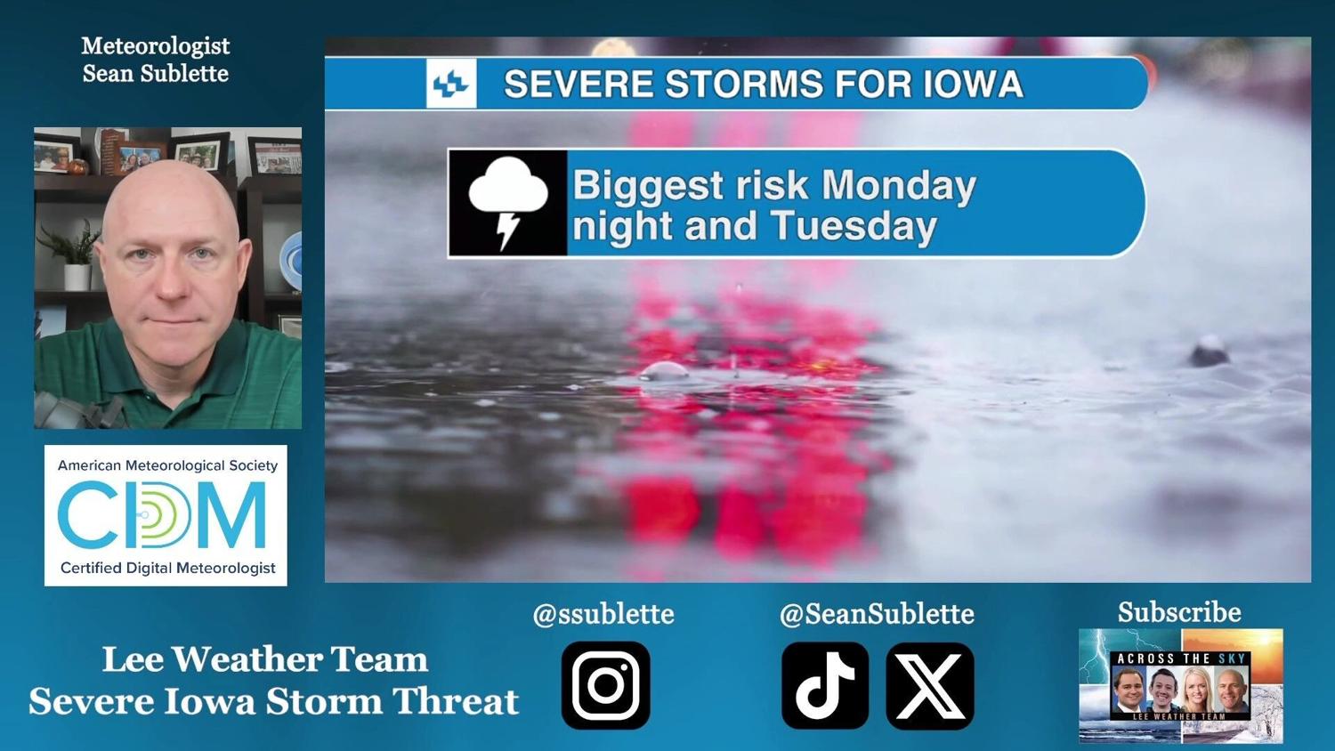 Severe storms in Iowa forecast Monday night and Tuesday