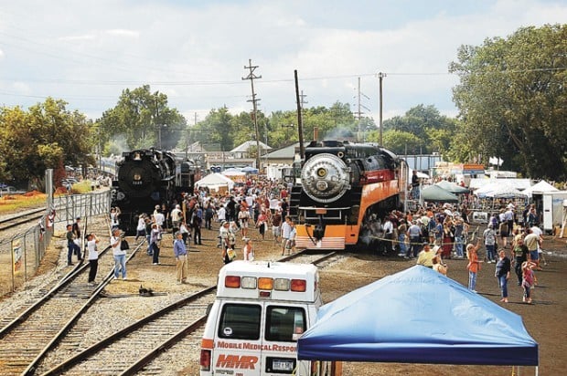 Railroad engines, fans on the way to Q-C train fest