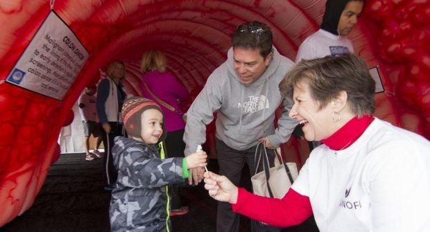 Take a trip inside giant inflatable colon