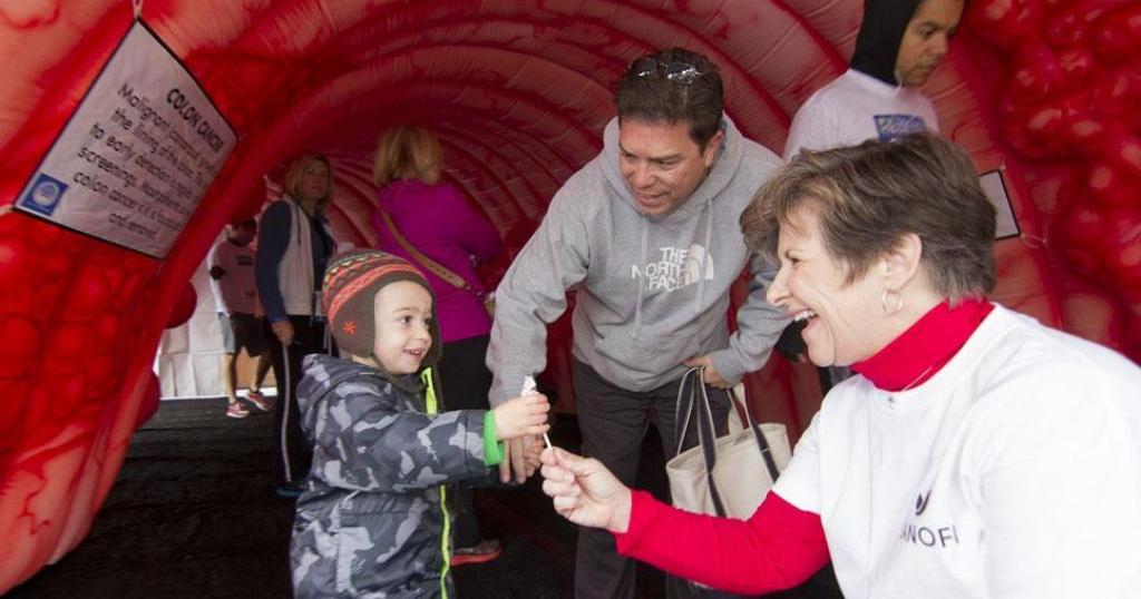 Take a trip inside giant inflatable colon