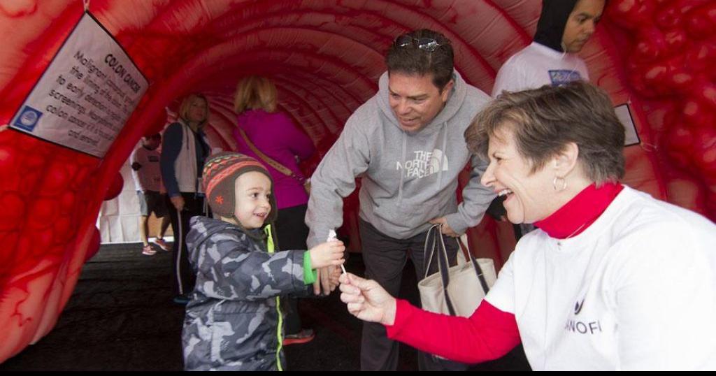 Take a trip inside giant inflatable colon