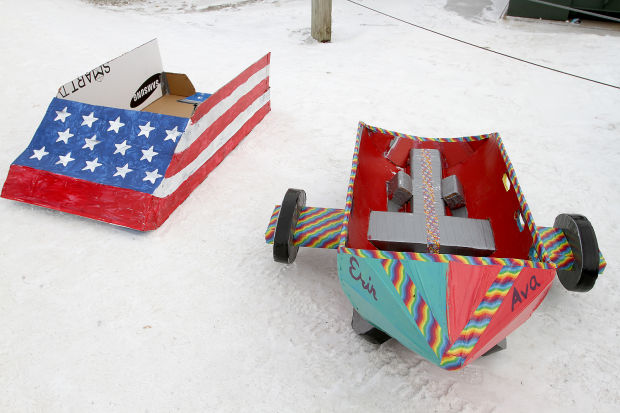 Children brave cold to compete in sledding event